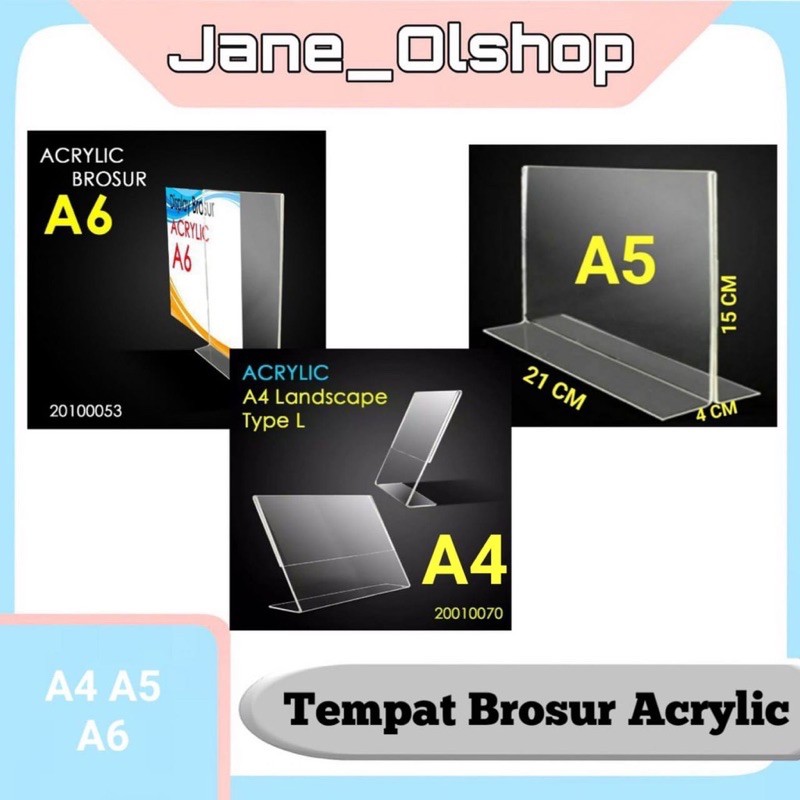 Jual Tempat brosur Akrilik A6/ Tent card Akrilik / Tent holder Akrilik ...