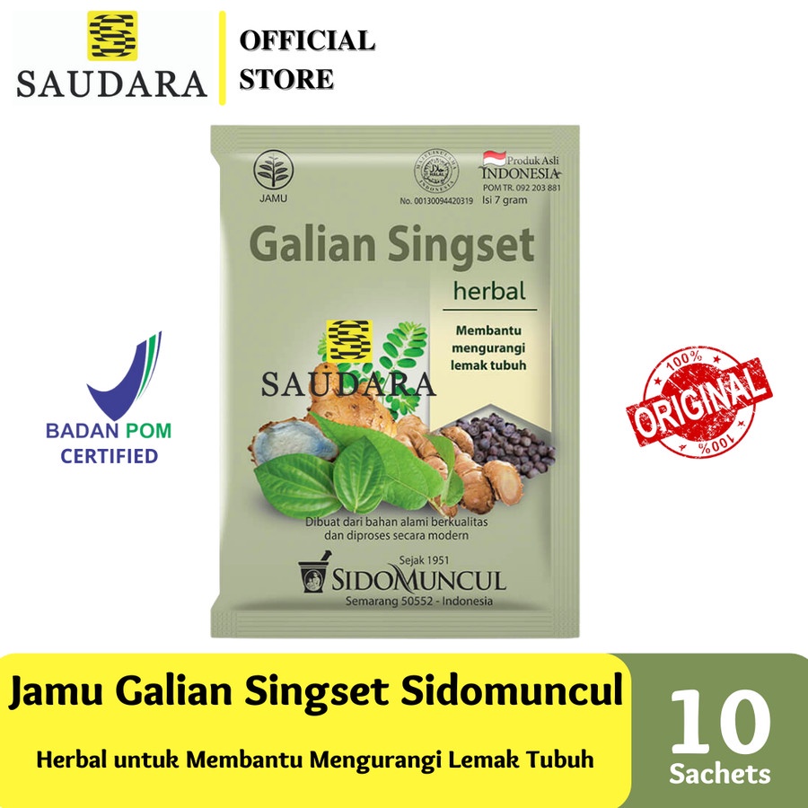 Jual Galian Singset (10 Sachet) - Pelangsing perut | Shopee Indonesia