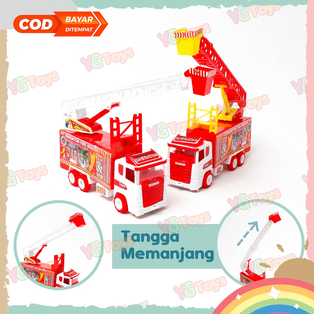 Jual YGtoys Mobil Pemadam Kebakaran Mainan Fire Truck Station Damkar ...