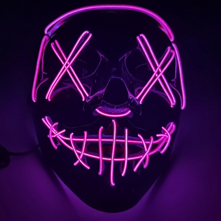 Jual Topeng LED Skull Mask The Purge Anarcy Murah Cosplay Seram Tengkorak | Shopee Indonesia