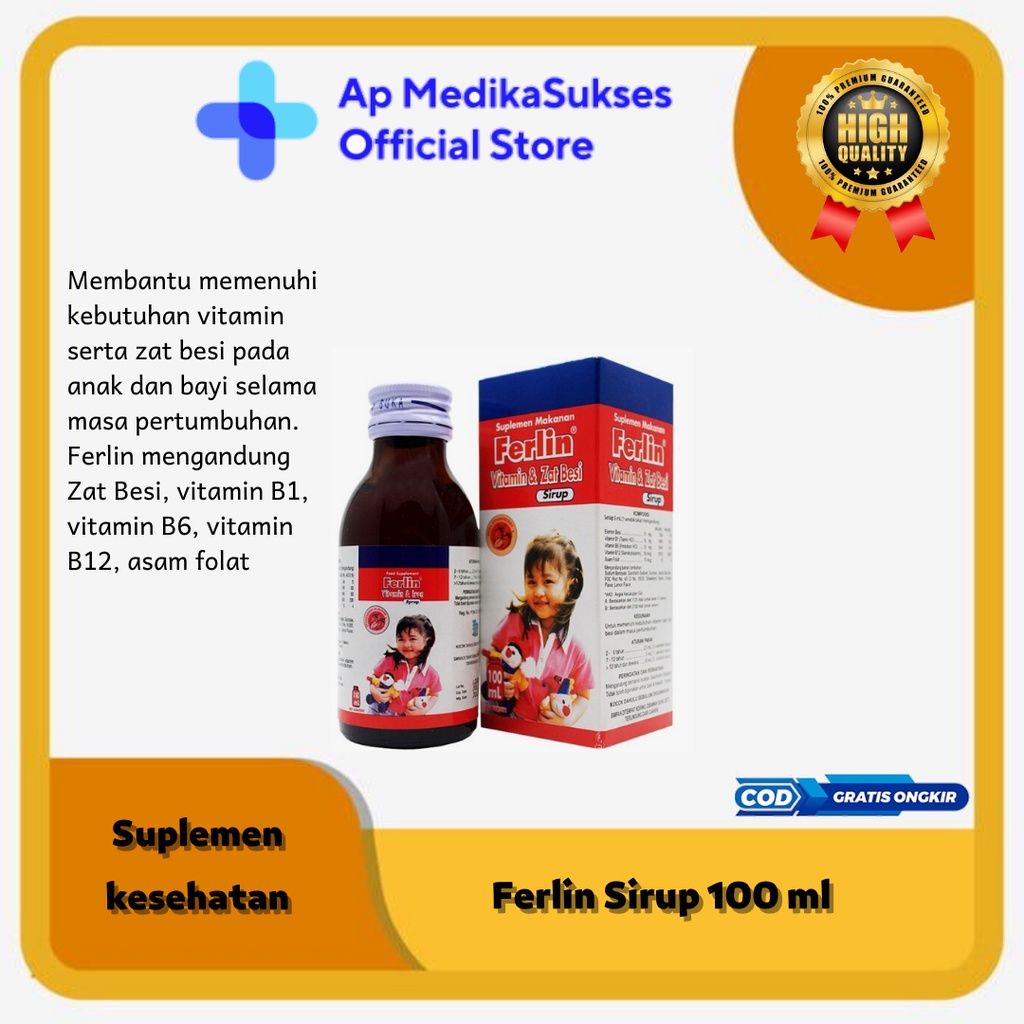 Jual Ferlin syr 100ml | Shopee Indonesia