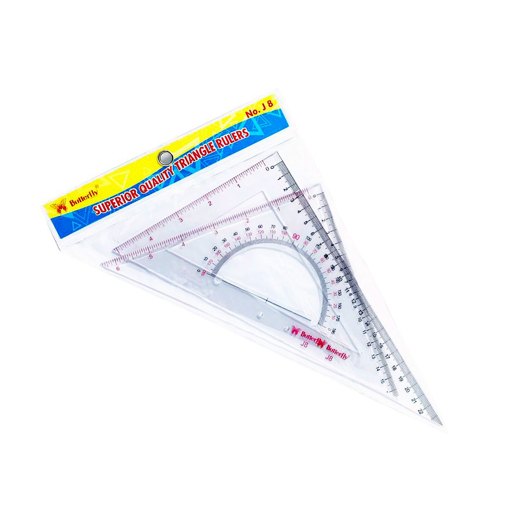 Jual Penggaris Segitiga Butterfly / Ruler / Penggaris Segitiga Set J5 ...