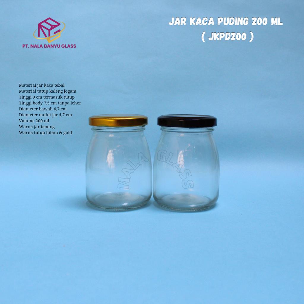 Jual JKPD200 jar kaca puding 200ml / botol kaca puding 200ml / jar selai/yogurt | Shopee Indonesia
