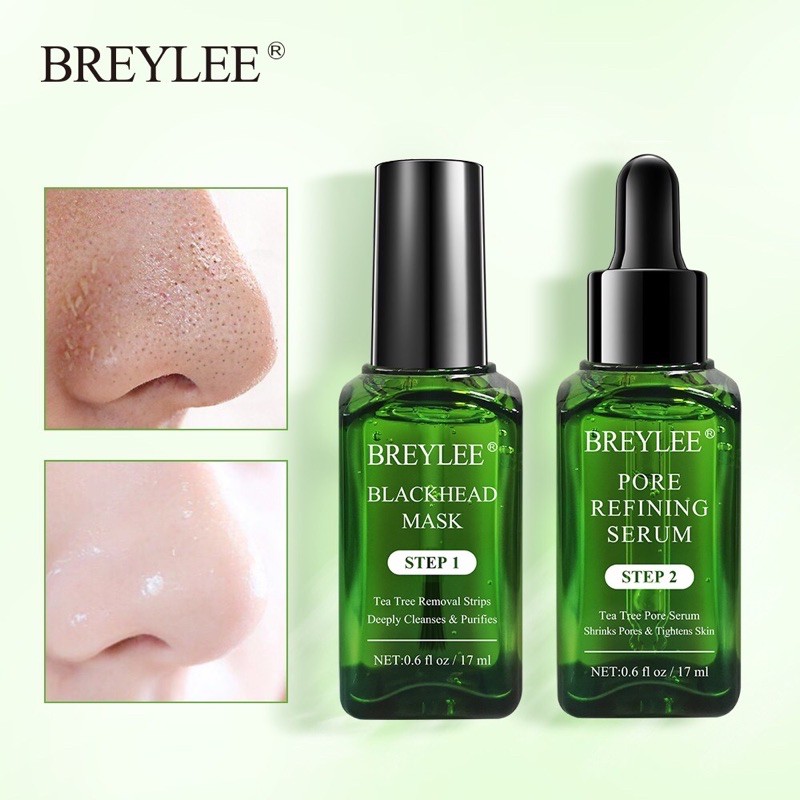 Jual BREYLEE Varian STEP 1 Blackhead Mask Peel Off & STEP 2 Pore Serum ...
