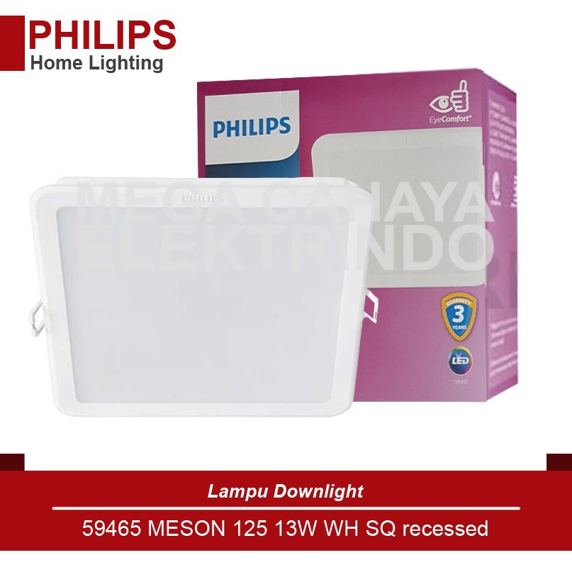Jual DOWNLIGHT LED PHILIPS 59465 MESON 13 W SQ - LAMPU PLAFON | Shopee Indonesia