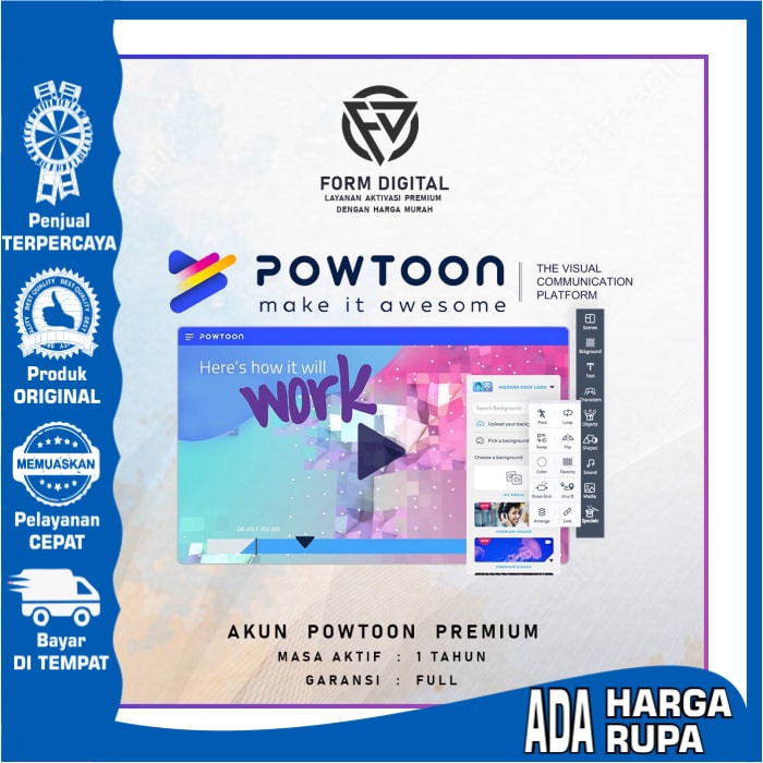Jual Ayo Diobral !! Promo Akun Powtoon 1 Tahun Tools Online Pembuat Video Animasi Dan Presentasi ...