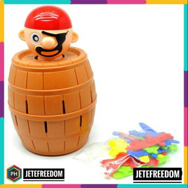 Jual Mainan anak pirate roulette lucky barrel running man game ...
