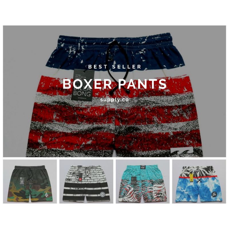 Jual 5 HANYA 112.500 K CELANA BOXER PRIA POLOS HITAM SHORT PANTS CELANA ...