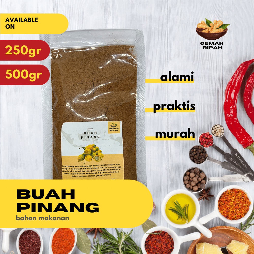 Jual Buah Pinang Bubuk 250gram 500gram 1kg Bubuk Pinang Muda Premium ...