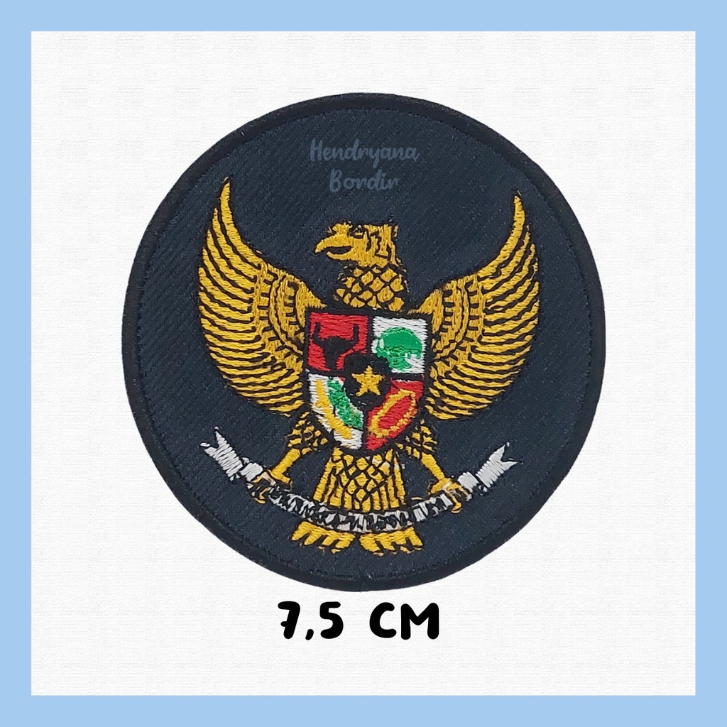 Jual Bordir Logo Garuda Indonesia Bulat Hitam Merah Putih | Shopee ...