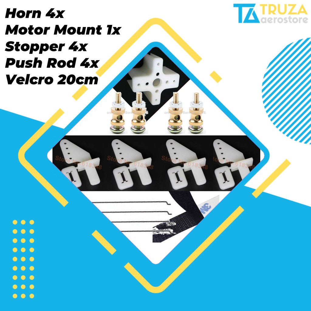 Jual Medium Horn 4 Hole + Velcro 20mm + Motor Mounting + Stopper + Push ...