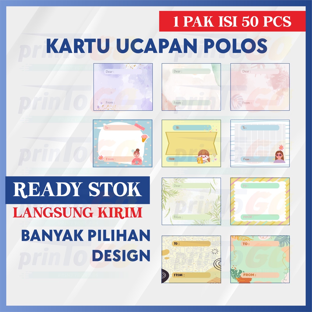 Jual KARTU UCAPAN / KARTU UCAPAN POLOS / THANK YOU CARD / THANK YOU ...