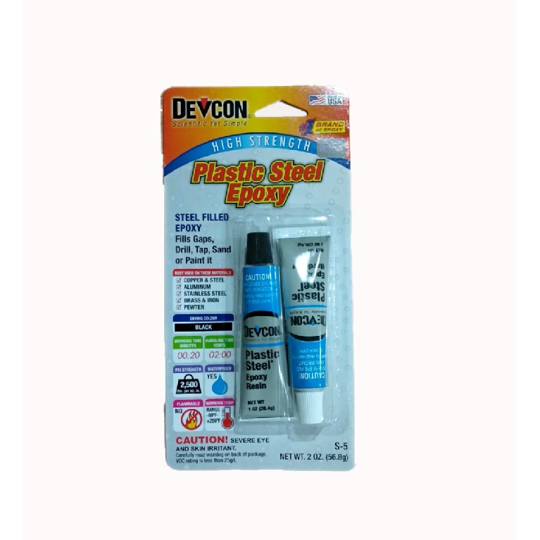 Jual Devcon S-5 Plastic Steel Epoxy - Lem Besi Plastik Epoxy | Shopee ...