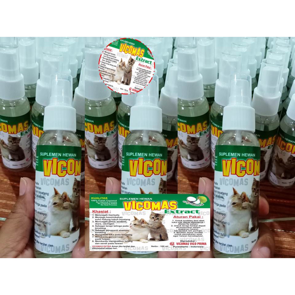 Jual Obat Kucing Muntah Di Apotik | Vco Vicomas Extract Spray 100ml ...