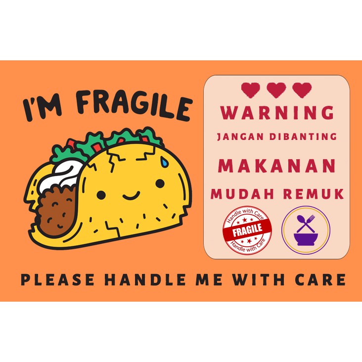 Jual LABEL / STICKER FRAGILE FOOD / MAKANAN | Shopee Indonesia