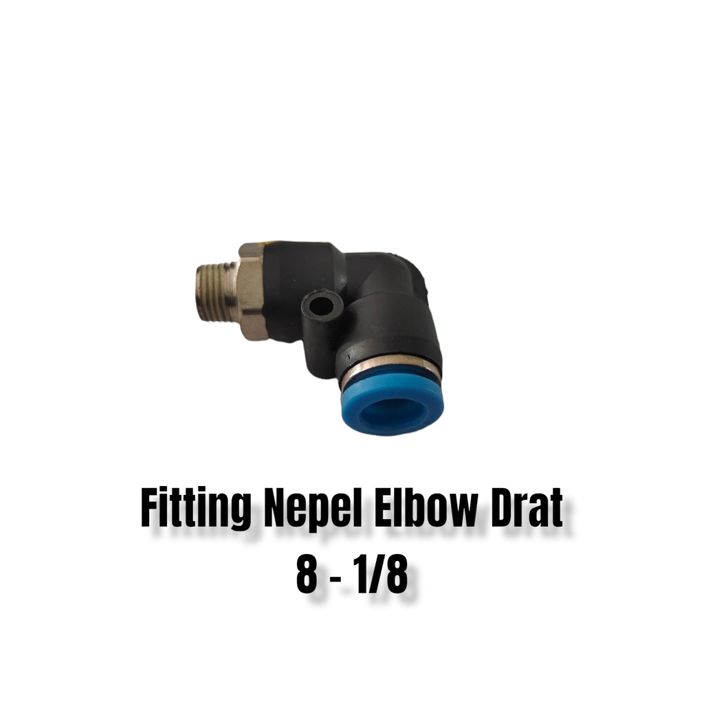 Jual FITTING NEPEL ANGIN ELBOW L SELANG 8MM DRAT 1/8 | Shopee Indonesia