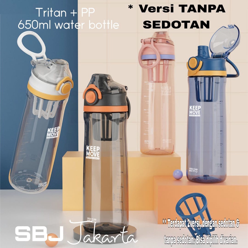 Jual BOTOL MINUM TRITAN 100% BPA FREE SPORT EDITION ada pilihan varian INFUSER dan SEDOTAN ...