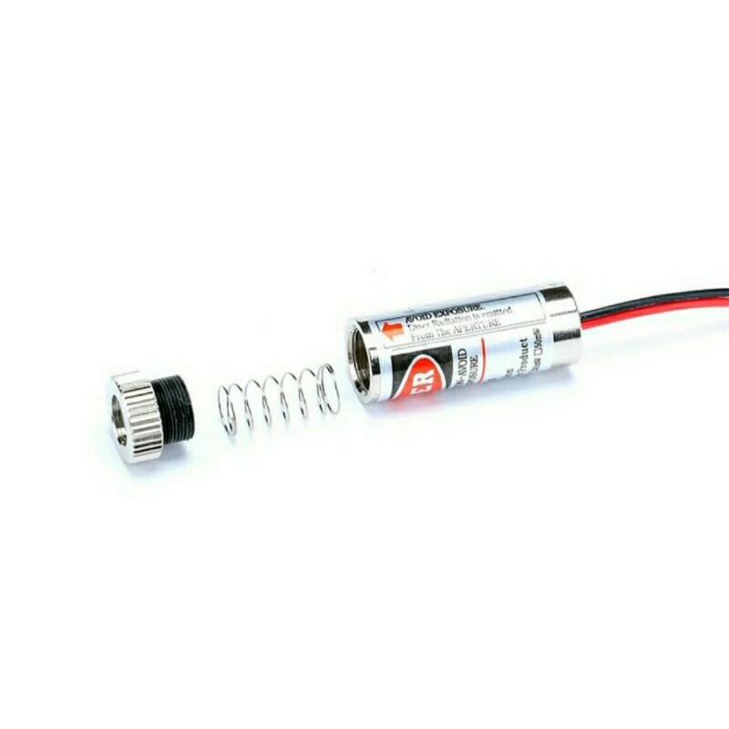 Jual Red Line Laser Module 650nm 5mW Head Glass Lens Focusable 3V 5V ...