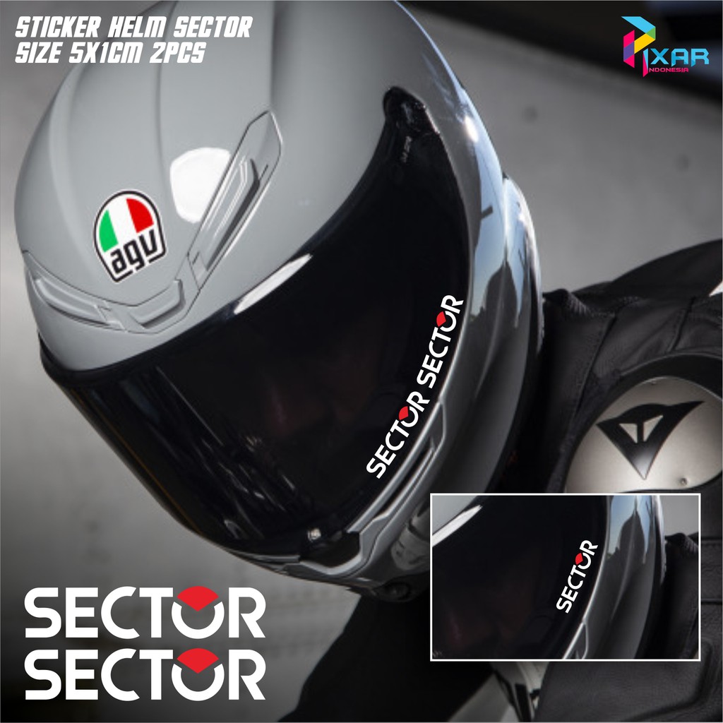 Jual STICKER VISOR HELM MOTOR STIKER SECTOR LEM KUAT ANTI AIR TAHAN ...