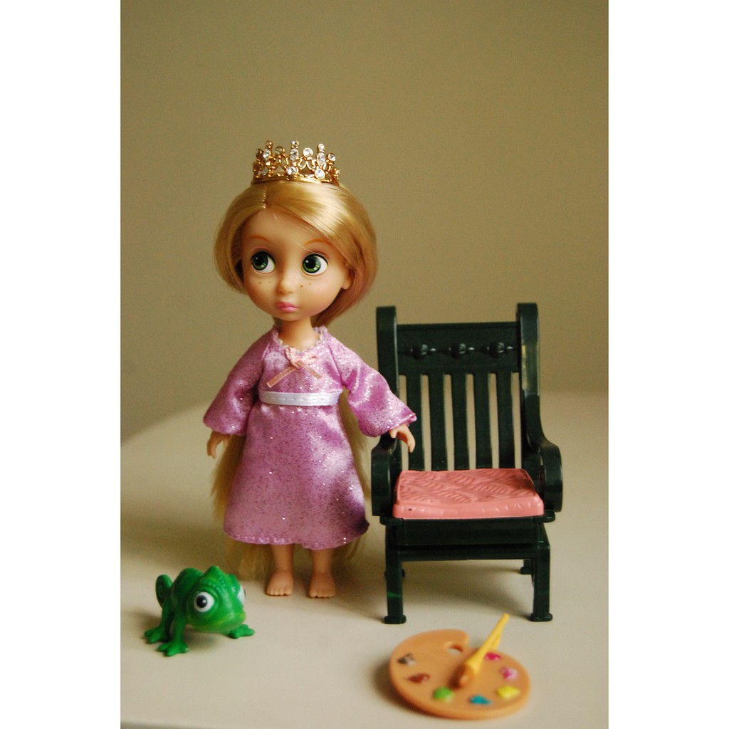 Jual Disney Animators Princess Rapunzel mini doll Tangled Pascal ...