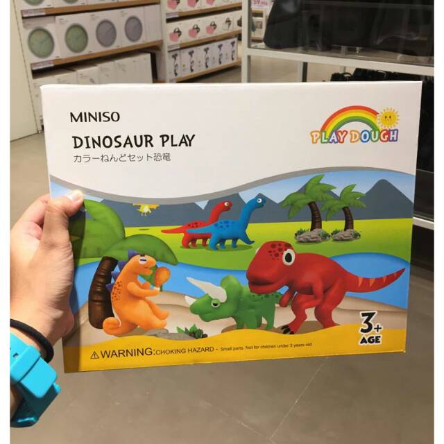 Jual PLAY DOUGH ~ DINOSAUR PLAY By MINISO. Miniso murah ready surabaya ...