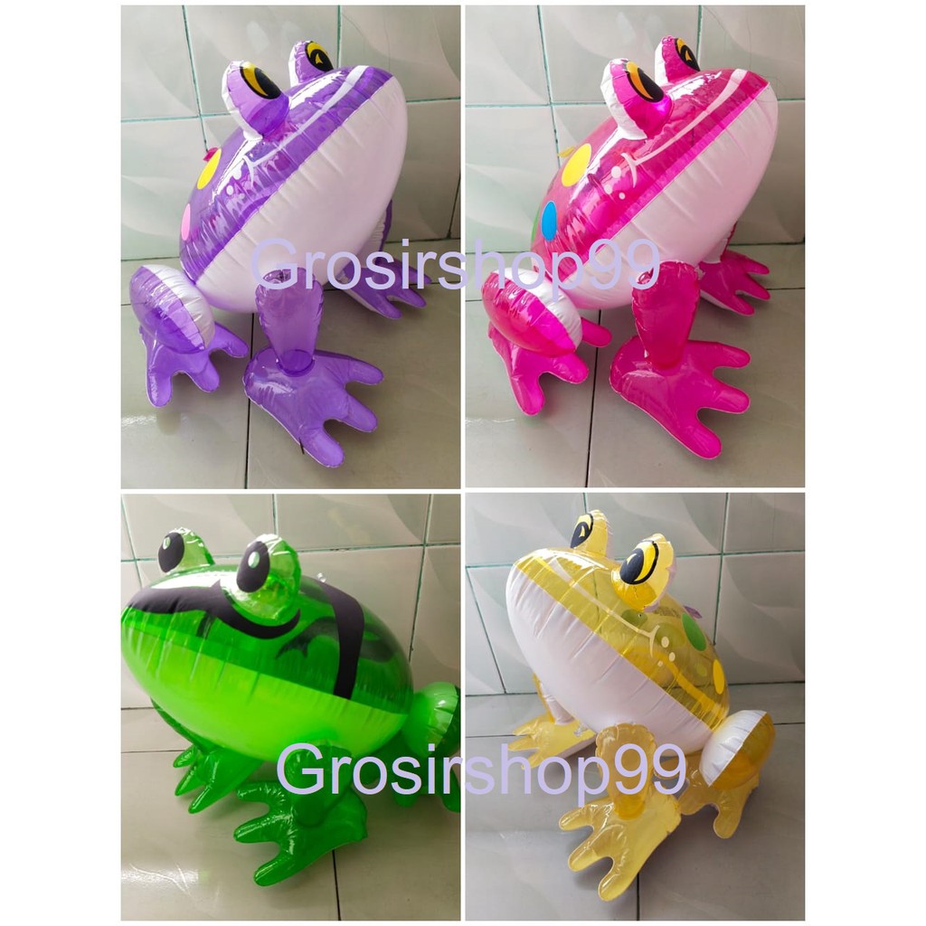 Jual Mainan Balon Tiupan Boneka Kodok / Katak Bahan PVC SNI | Shopee ...