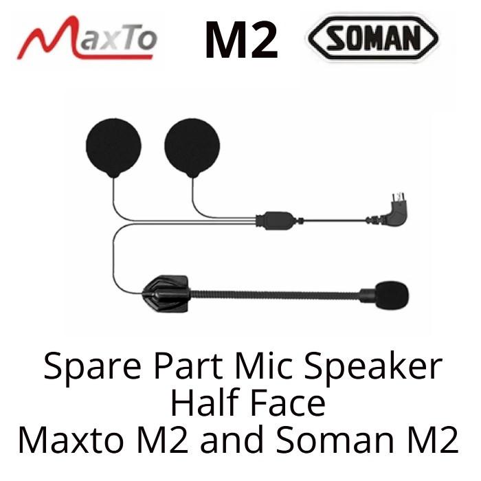 Jual Maxto M2 Bluetooth Intercom Helm Soman M2 Mic Speaker Half Face ...