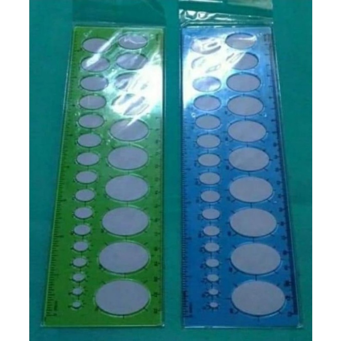 Jual Penggaris Pola Penggaris Bulat Oval Mal Lingkaran Mix Bentuk ...