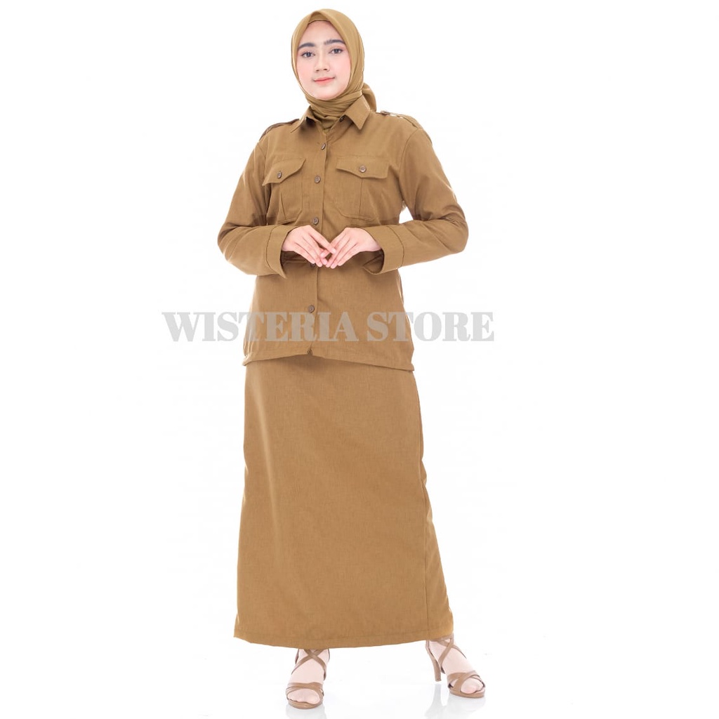 Jual baju setelan wanita kekinian 2022 Setelan seragam pns wanita seragam pemda setelan seragam ...