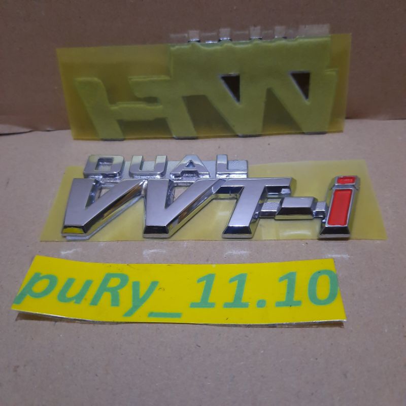 Jual EMBLEM LOGO TULISAN DUAL VVT-I DUAL VVTI DUALVVTI INNOVA FORTUNER ...
