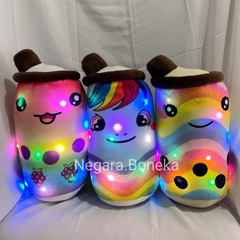 Jual Boneka BOBA RAINBOW LED,BOBA milk LED boba boneka minuman boba ...