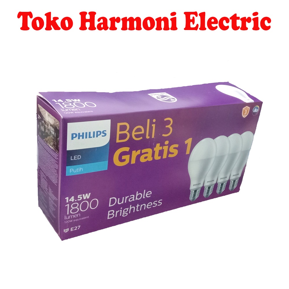 Jual Lampu Philips Led 14,5 Watt MultiPack MyCare LedBulb 14,5W 6500K ...