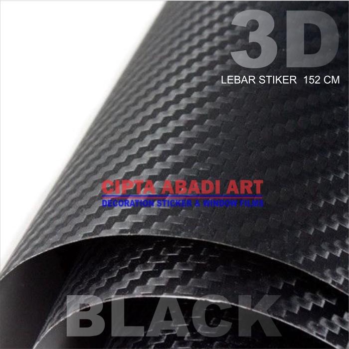 Jual STICKER/ STIKER CARBON FIBER 3D HITAM MATT ( Hight Quality ...