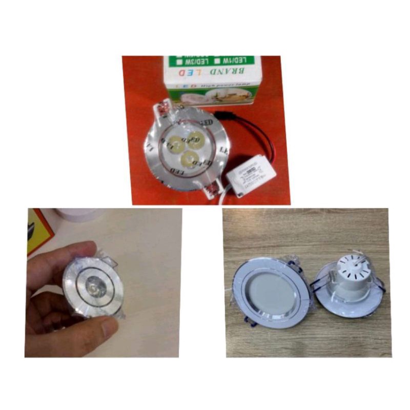 Jual lampu led panel plafon 1w 3w 5w 7w downlight ceiling gypsum spot ...