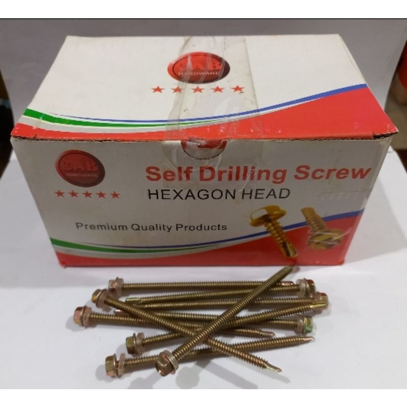 Jual SELF DRILLING SCREW / SKRUP DRILLING 12x100 (10CM) CAB 200PCS ...