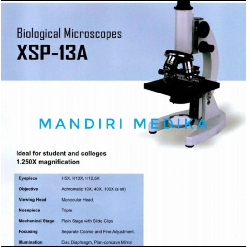 Jual Microscope Monoculer XSP-13A 1250x Original Jungson Garansi 1 Tahun | Shopee Indonesia