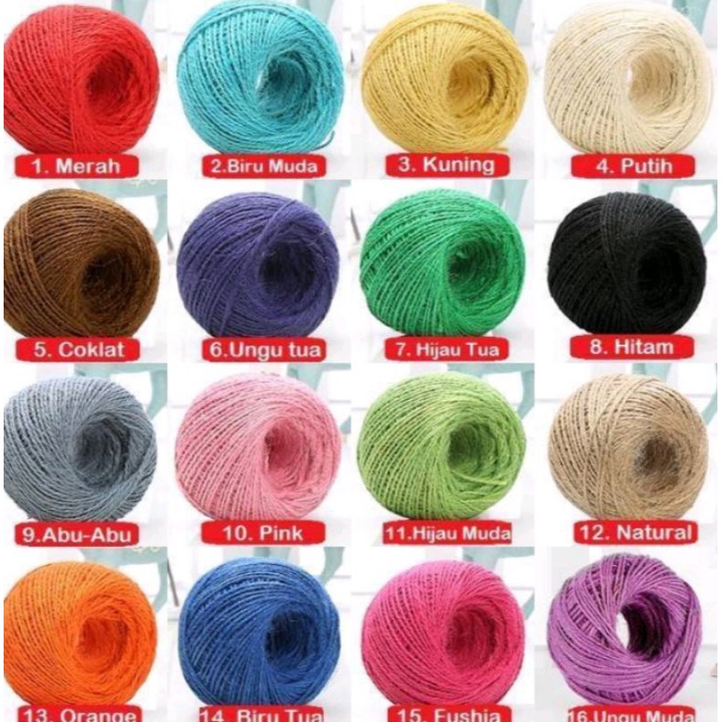 Jual Tali rami warna warni /tali goni / dekorasi pesta / tali jerami ...