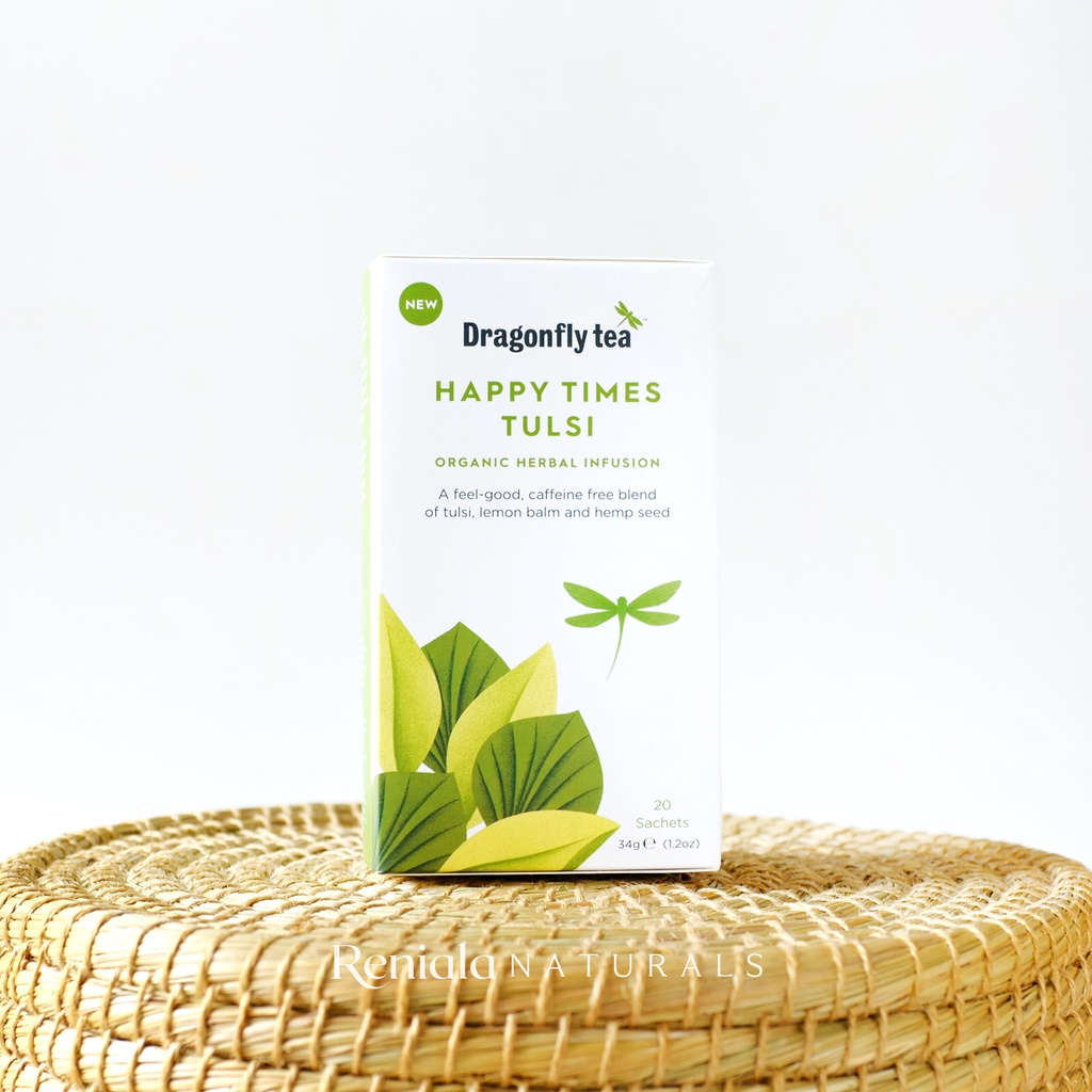 Jual Dragonfly Tea UK Happy Times Tulsi Organic Herbal Tea (Teh Herbal ...