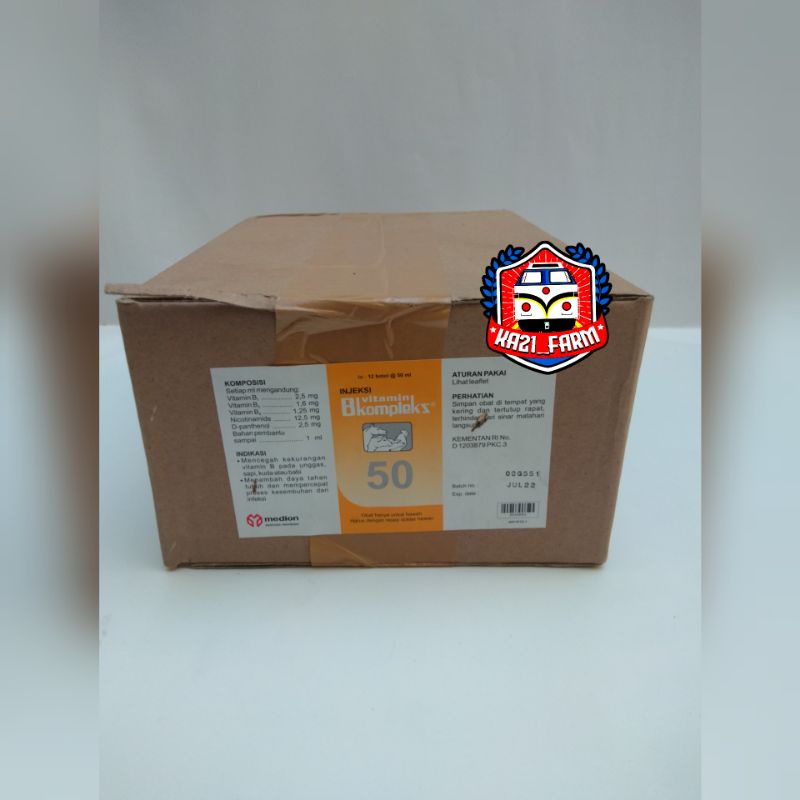 Jual injeksi vitamin Bkompleks 1dus isi 12botol @50ml | Shopee Indonesia