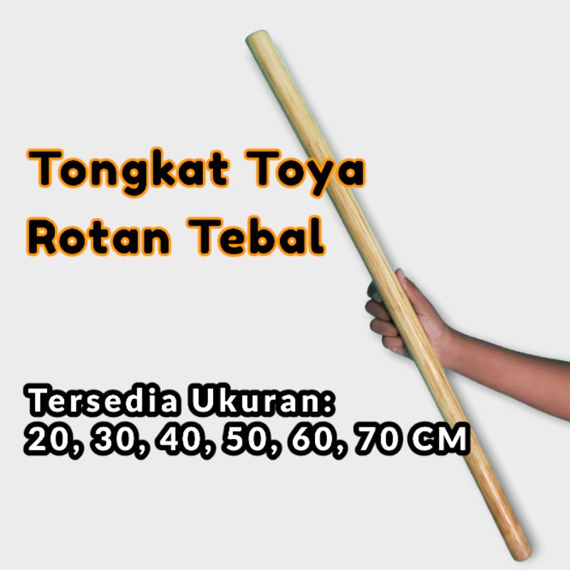 Jual Tongkat Toya Rotan Tebal Panjang 20cm 30cm 40cm 50cm 60cm 70cm ...