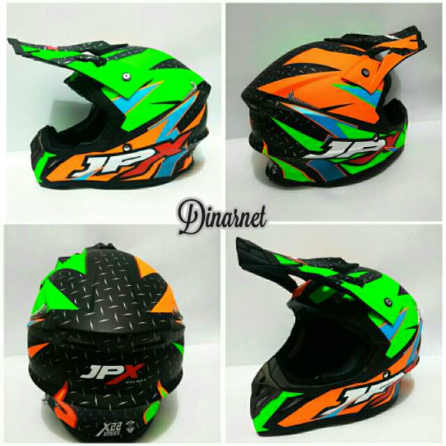 Jual Helm Cross Jpx Full Face Standar SNI Trail Trabas Supermoto Klx ...