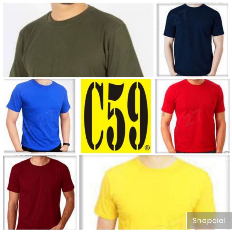 Jual KAOS POLOS C59 cotton combad 24s Polos Pria Wanita kaos oblong ...