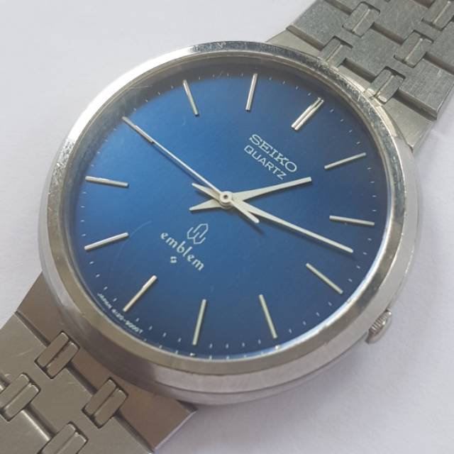 Jual Seiko Quartz Emblem Blue Dial Full original | Shopee Indonesia