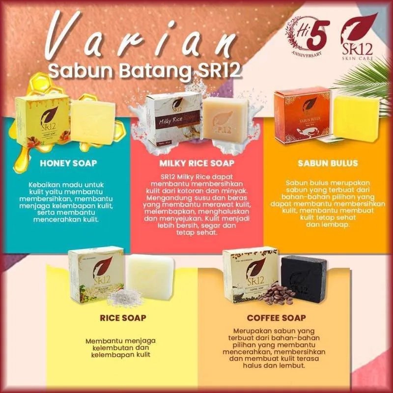 Jual SR12 SABUN HERBAL SOAP SABUN MUKA DAN BADAN SABUN BULUS MILKY RICE ...