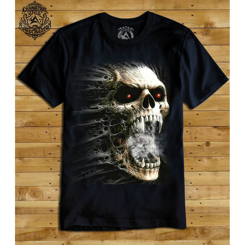Jual KMP kaos skull smoke tengkorak kaos smoke tengkorak baju smoke ...