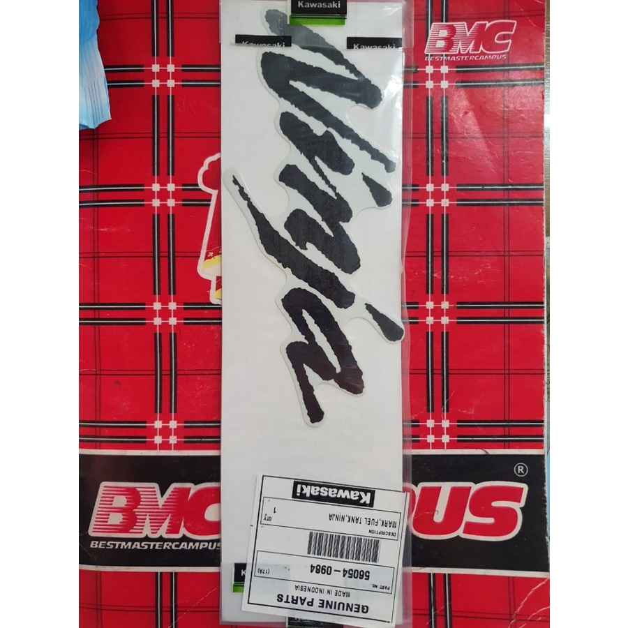 Jual Stiker Tangki Bensin Hitam Putih Ninja RR Original Kawasaki ...