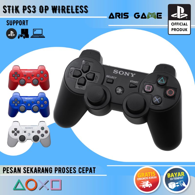 Jual Stik ps3 Stick ps 3 OP Original Pabrik Wireless Dualsock Getar ...