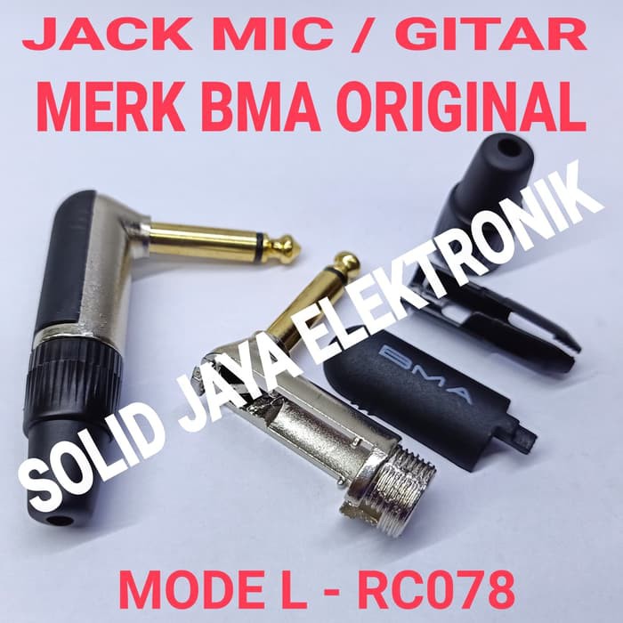 Jual JACK MIC BMA RC078 MODEL L JAK JECK AKAI JEK MIC JEG GITAR SOUND ...
