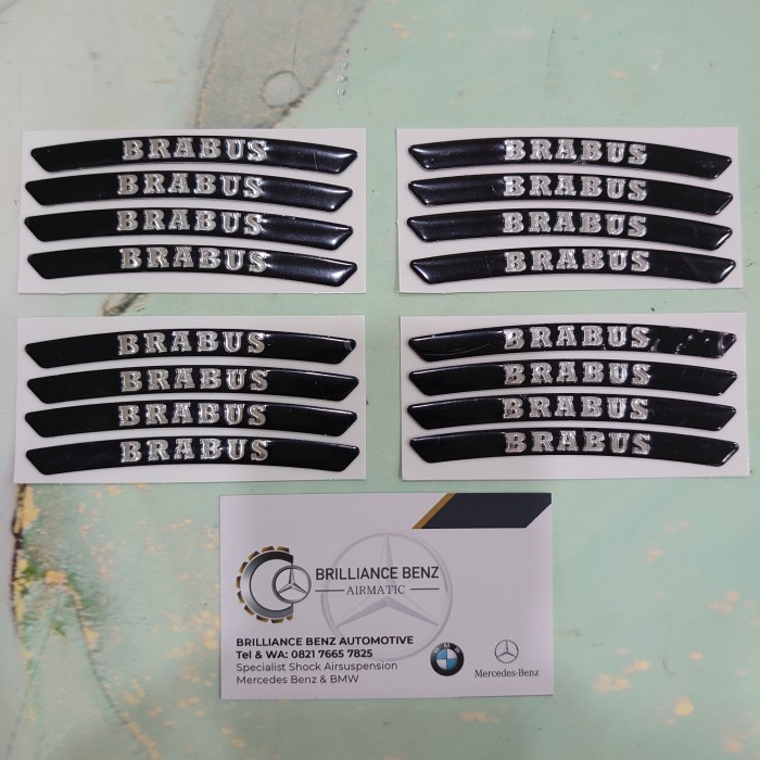 Jual 4pc Emblem Badge Alumunium Sticker Velg Mercedes Benz BRABUS Wheel ...