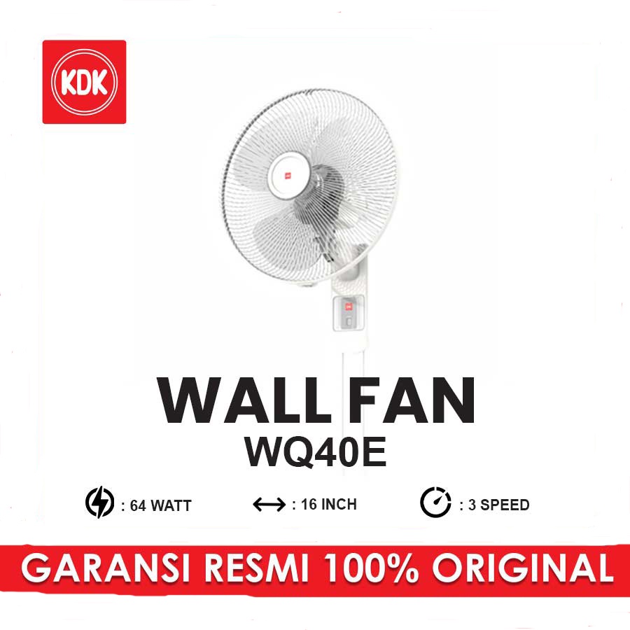 Jual KDK WALL FAN / KIPAS ANGIN WQ 40E / WQ40E 2 Tali 16 INCH | Shopee Indonesia